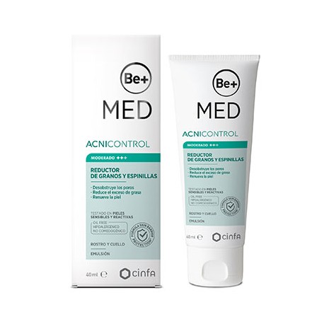 Be+ MED Acnicontrol Reductor de Granos y Espinillas 40mL. Acne Moderado ...