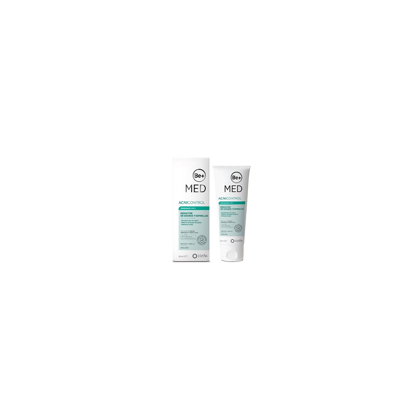 Be+MED Acnicontrol Reductor de Granos y Espinillas 40mL. Acne Moderado