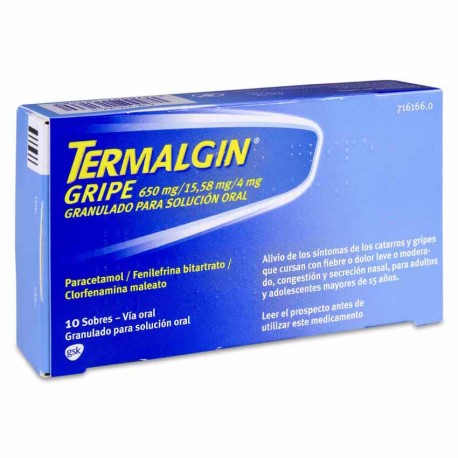 Termalgin Gripe 10 sobres granulados CN692221.7