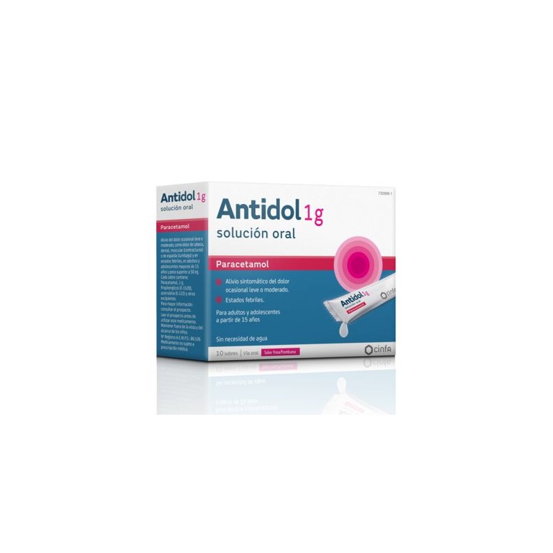 Antidol 1 g 10 Sobres Solución Oral 10 mL - Farmacia El Salt